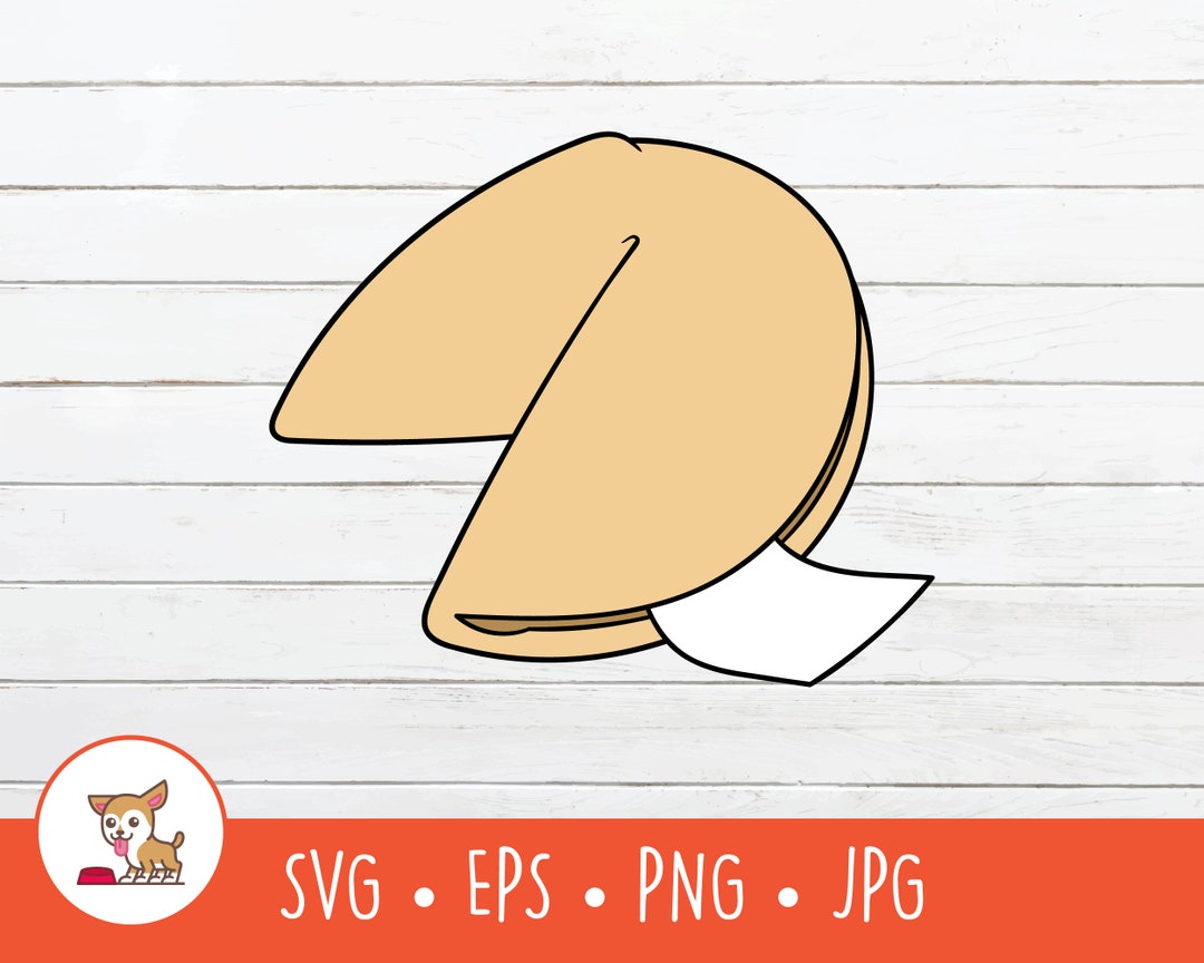 Cartoon Fortune Cookie Clipart, Fortune Cookie SVG, Vector Fortune ...