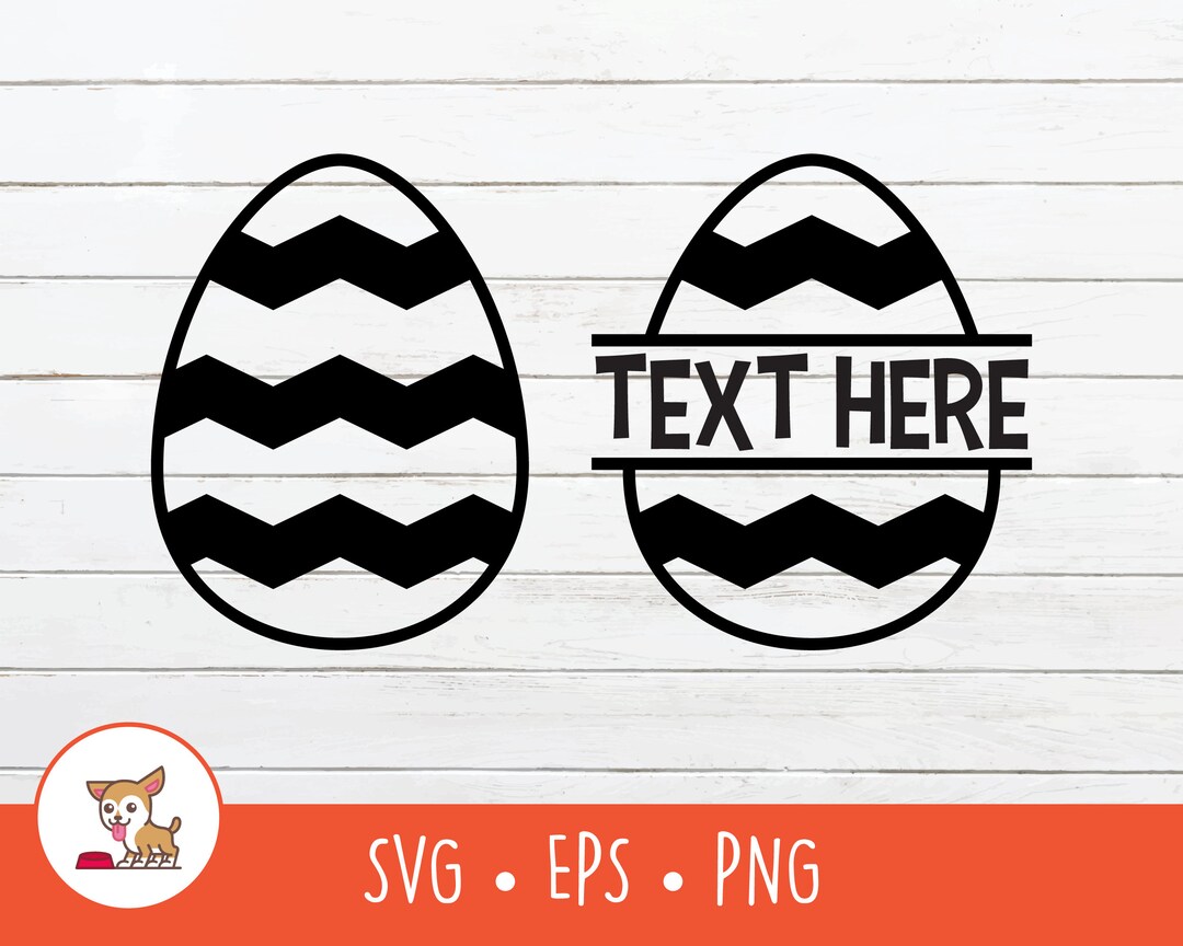 Easter Egg SVG, Split Easter Egg Name Frame, Easter Egg Clipart, Vector ...