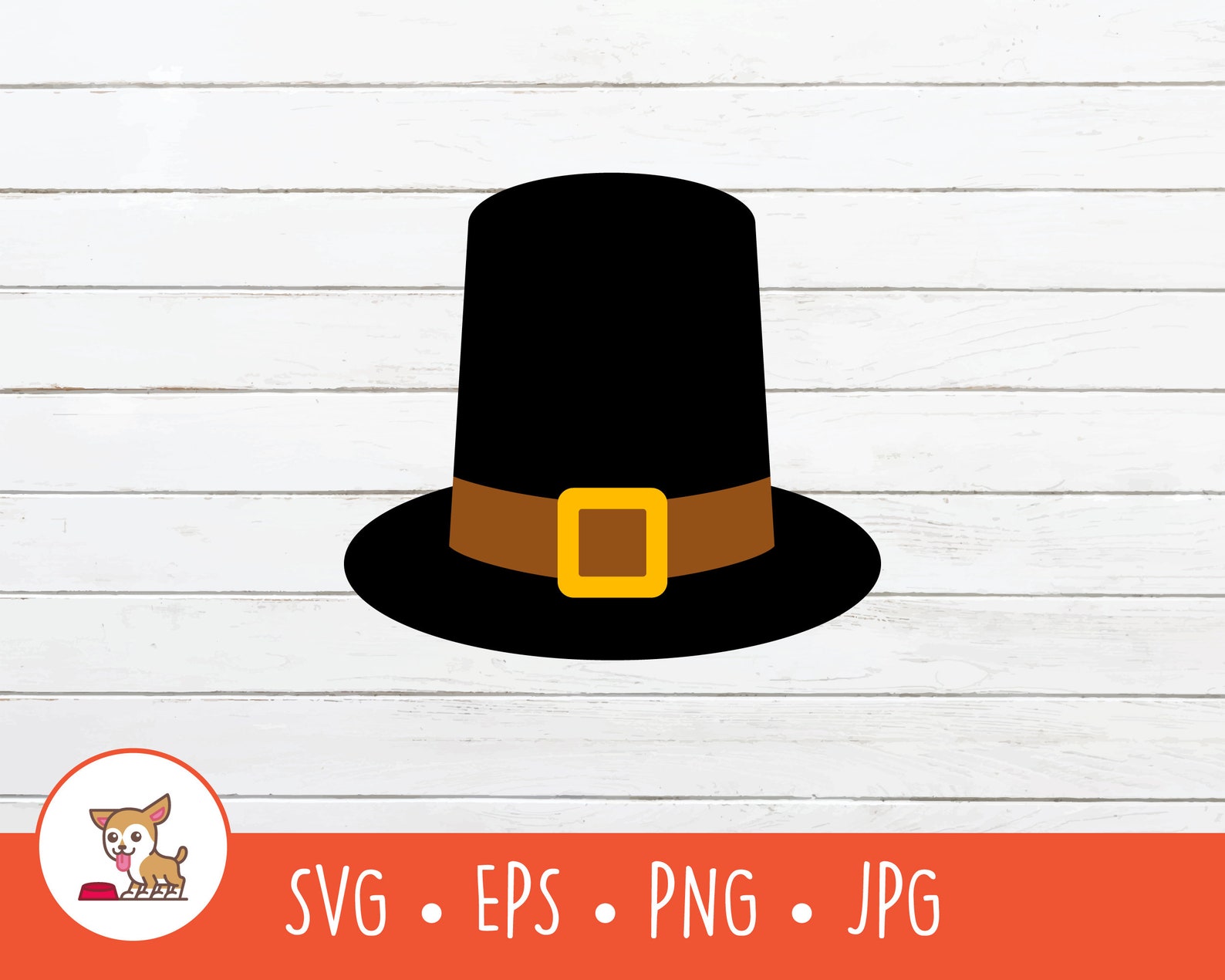 Pilgrim Hat SVG, Pilgrim Hat Clipart, Thanksgiving Cut File for Cricut ...