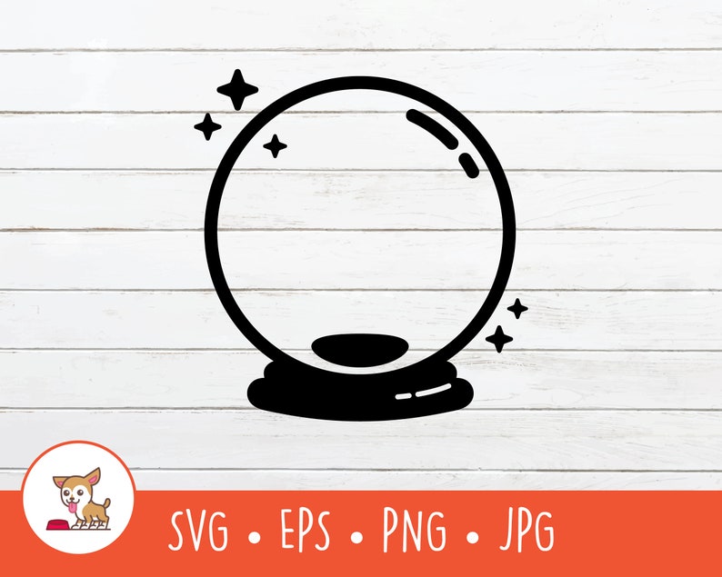 Crystal Ball SVG, Crystal Ball Clipart, Vector Crystal Ball Cut File ...