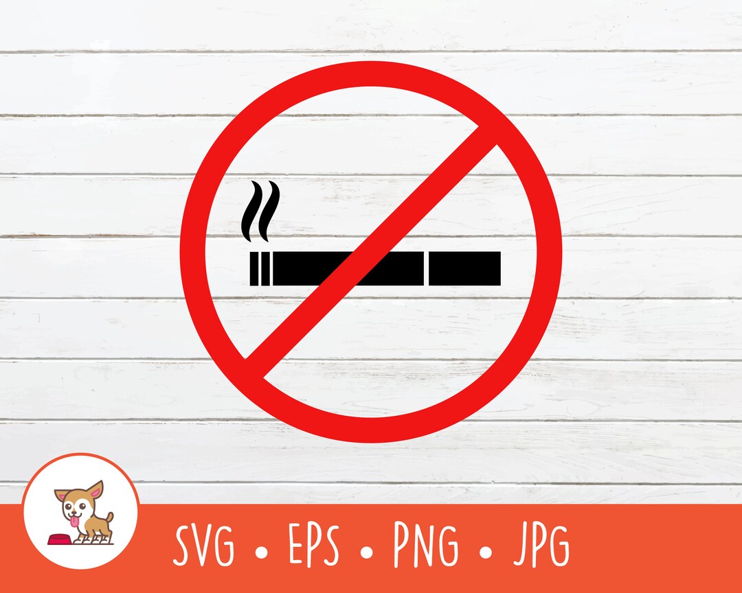 No Smoking Sign SVG, No Smoking Clipart, Vector No Smoking Sign Cut ...