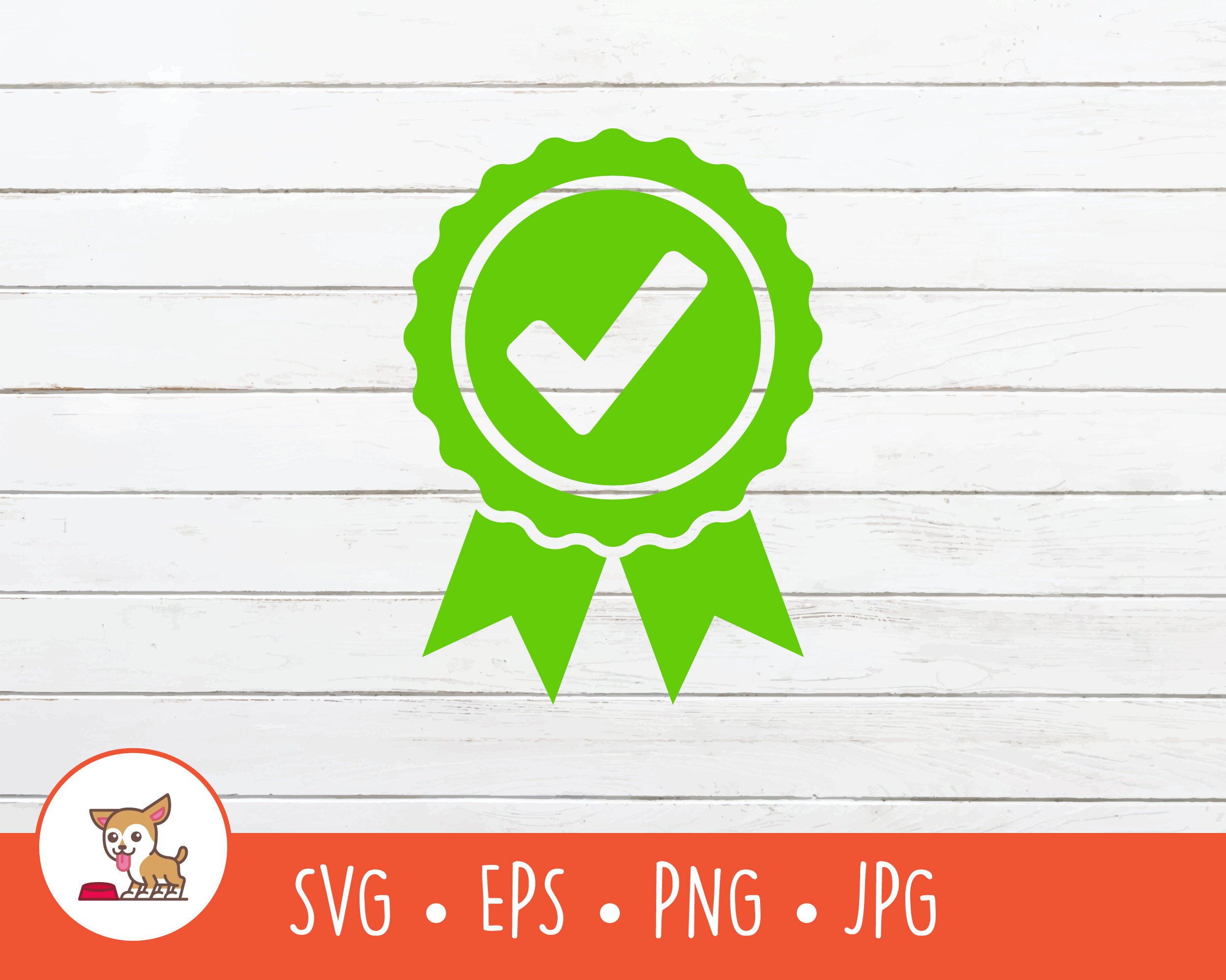Certified Badge SVG, Approved Medal Clipart, Vector Check Mark Medal ...