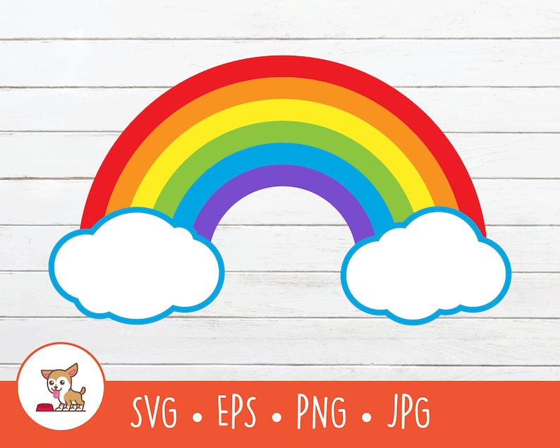 Rainbow SVG, Vector Rainbow Clipart, Rainbow Cut File for Cricut, PNG ...