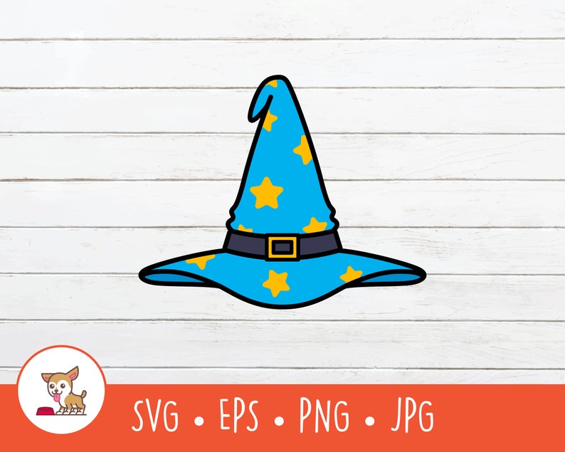 Cartoon Wizard Hat Clipart, Wizard Hat SVG, Wizard Cut File for Cricut ...