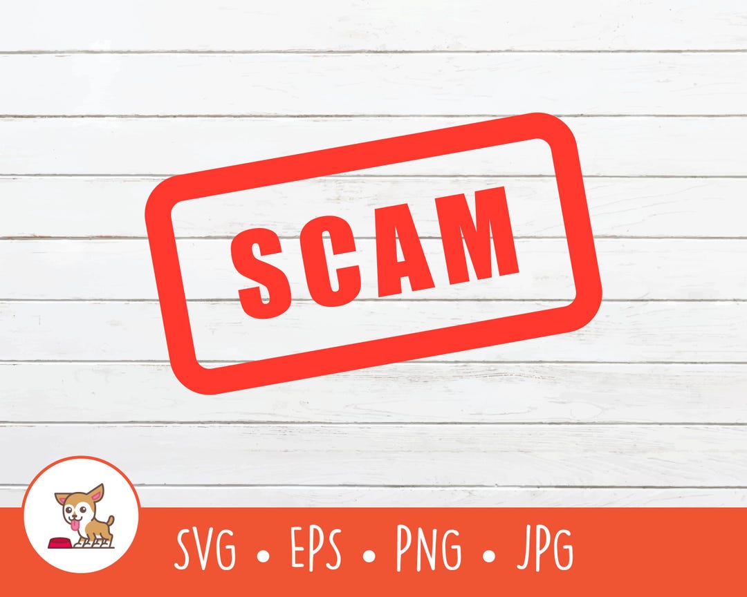 Scam SVG, Scam Label Clipart, Vector Scam Sign Cut File, Instant ...