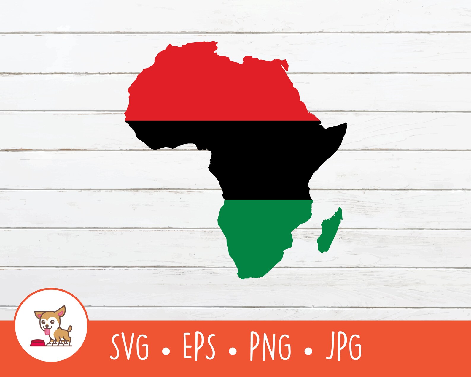 Pan-african SVG, Africa Clipart, Vector Pan-african Map Cut File for ...