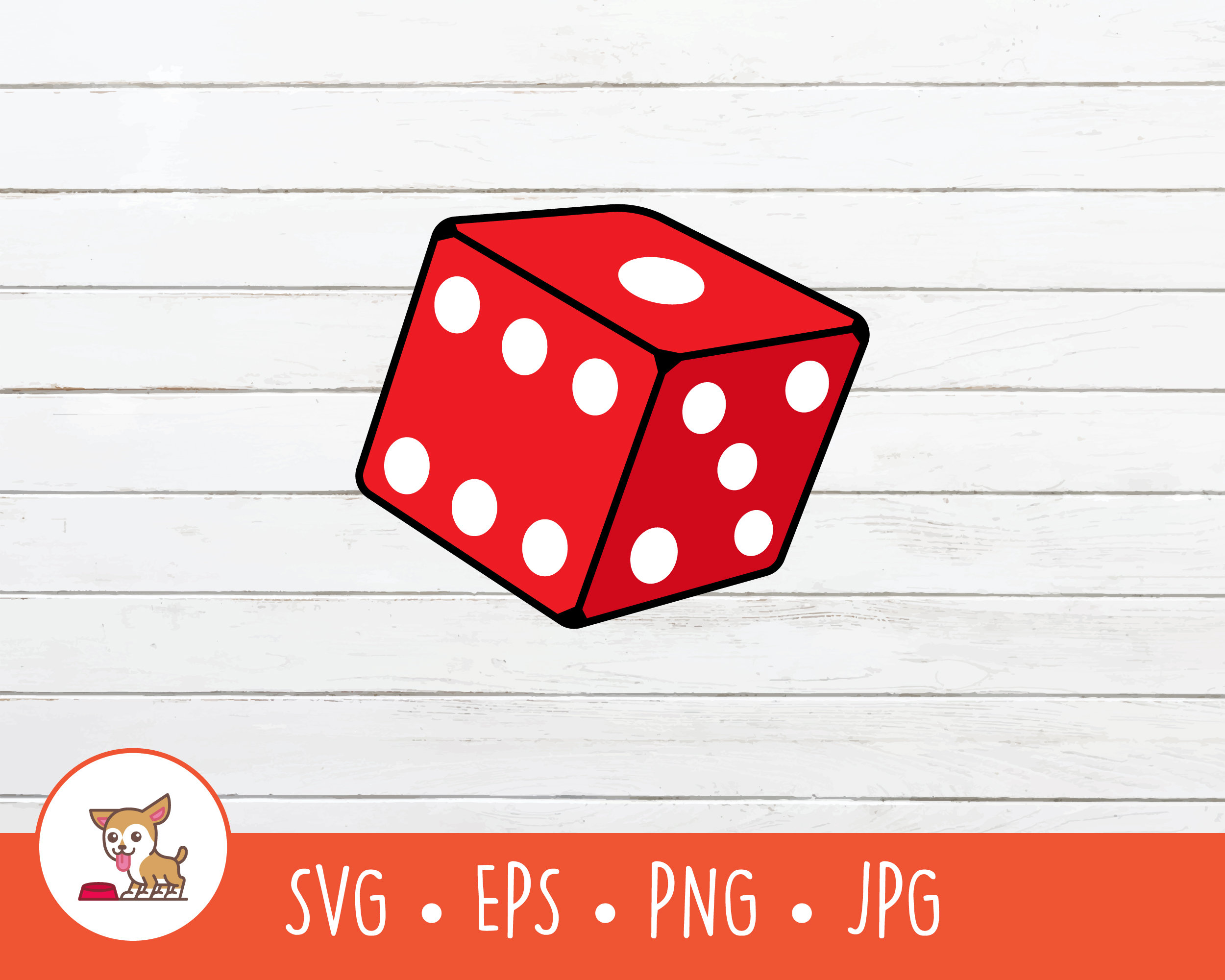 Die SVG, Six Sided Dice Clipart, Vector Dice Cut File for Cricut, PNG ...