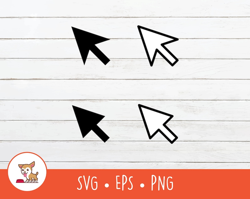 Mouse Cursor SVG, Mouse Cursor Clipart, Vector Mouse Cursor Cut File for Cricut, PNG, EPS ...