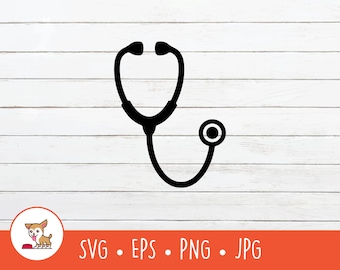Stethoscope SVG, Split Stethoscope Name Frame, Stethoscope Clipart ...