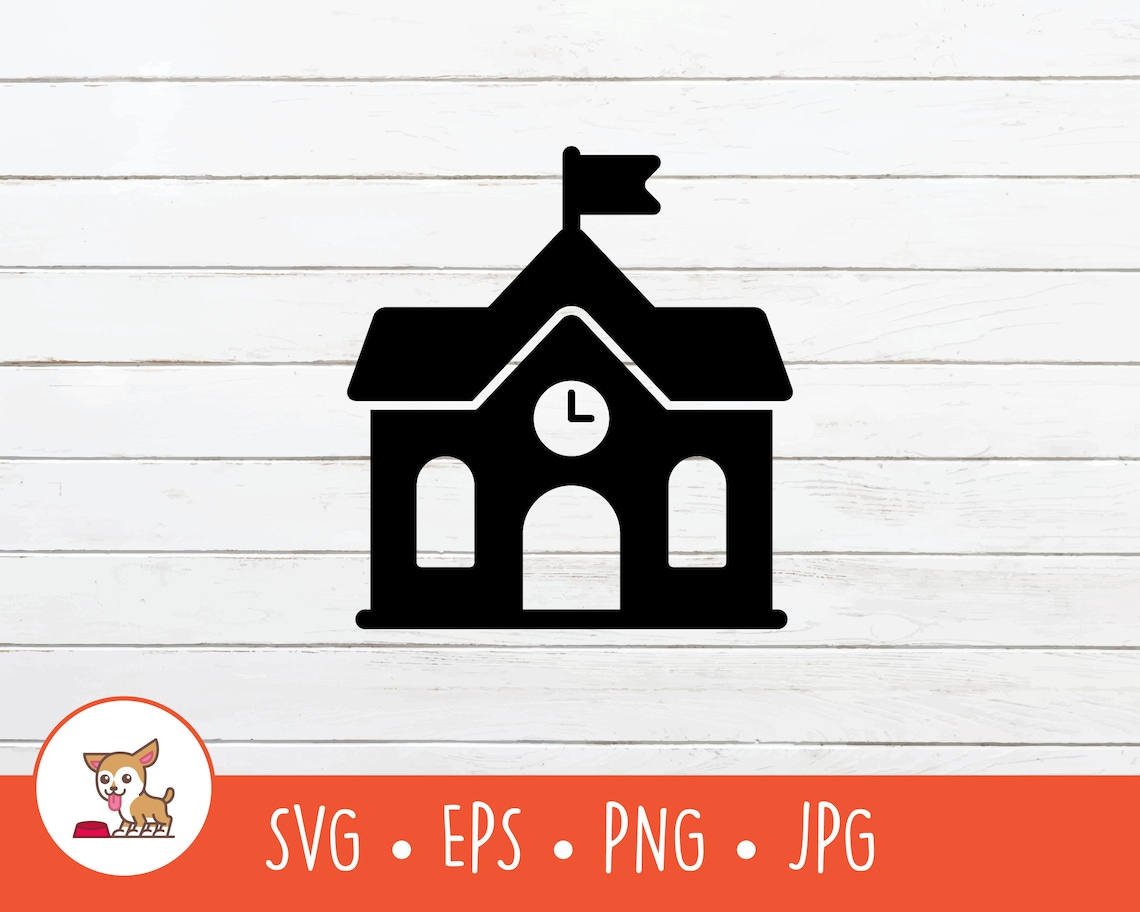 School SVG, School Clipart, Vector School Cut File for Cricut, Instant ...
