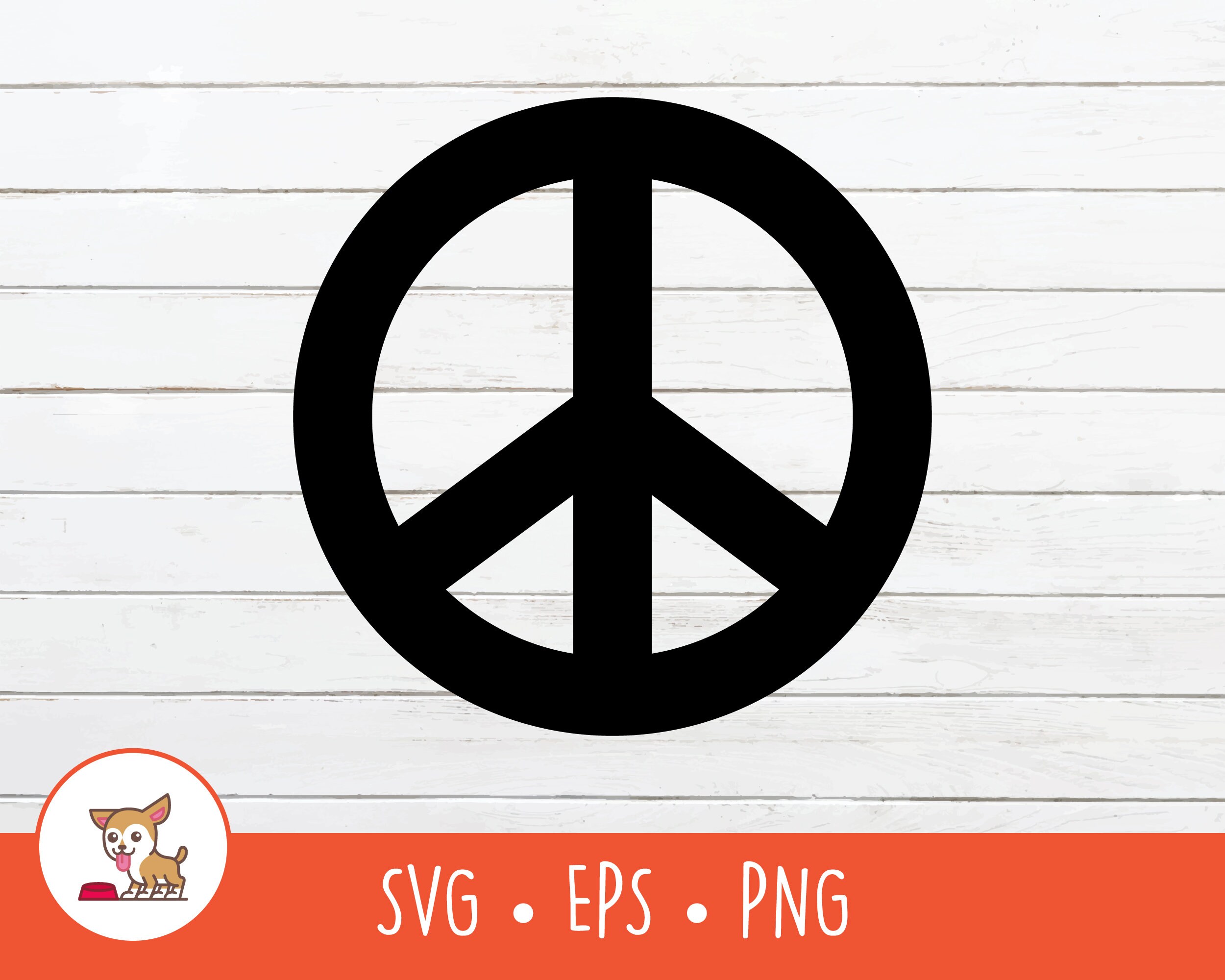 Peace Sign SVG, Peace Symbol Clipart, Vector Peace Sign Cut File for ...