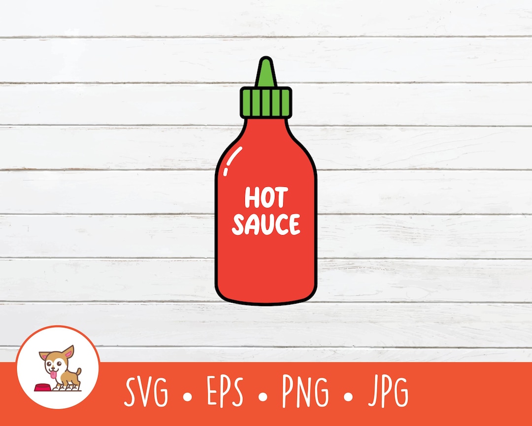 Cartoon Hot Sauce Clipart, Hot Sauce SVG, Vector Hot Sauce Cut File for ...