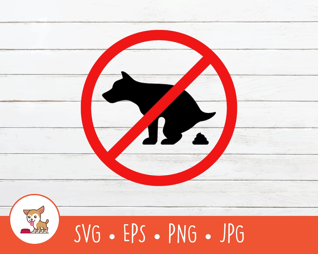 No Dog Pooping Sign SVG, No Dog Pooping Sign Clipart, Vector No Dog ...