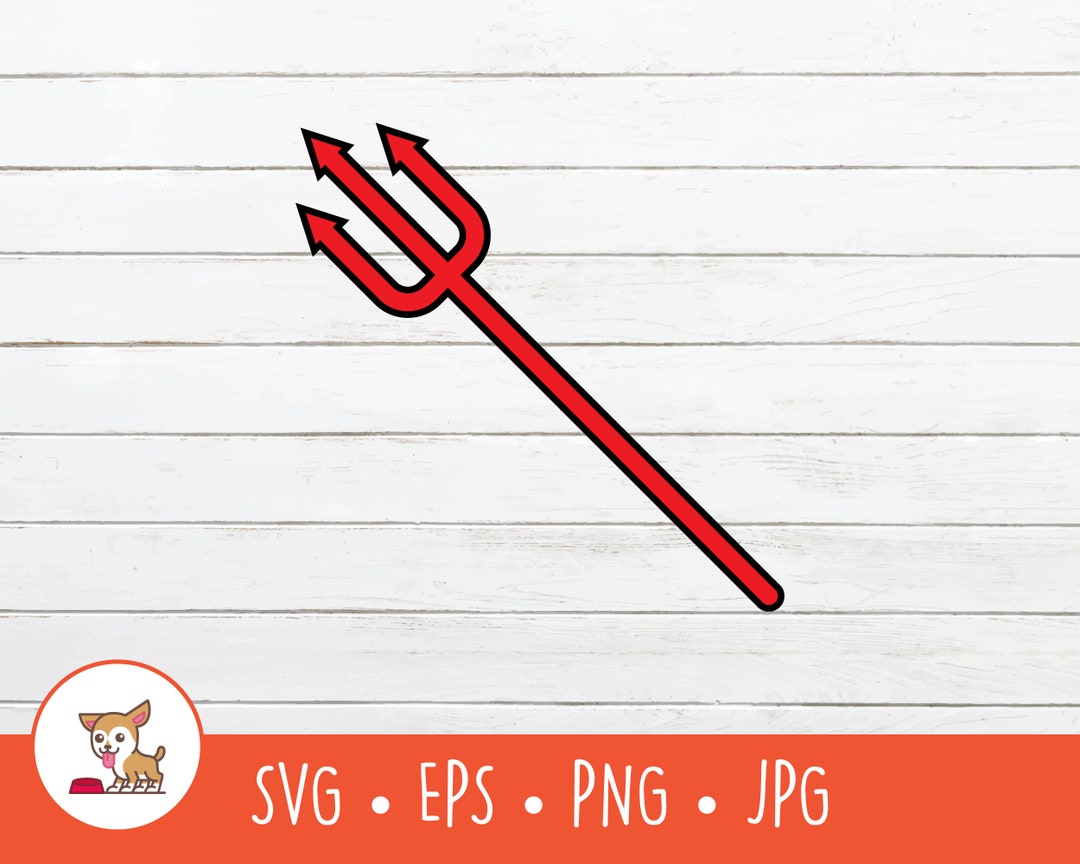 Devil's Pitchfork Clipart, Vector Devil's Fork SVG, Devil's Pitchfork ...
