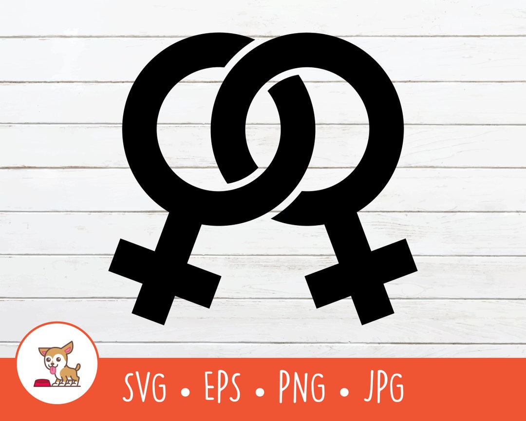 Female Homosexual Symbol SVG, Vector Female Homosexual Sign Clipart ...