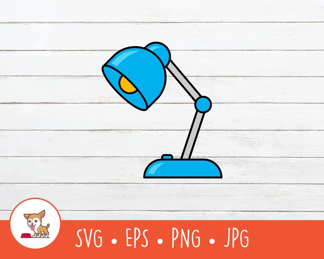 Cartoon Study Lamp Clipart, Study Lamp SVG, Vector Study Lamp Cut File ...