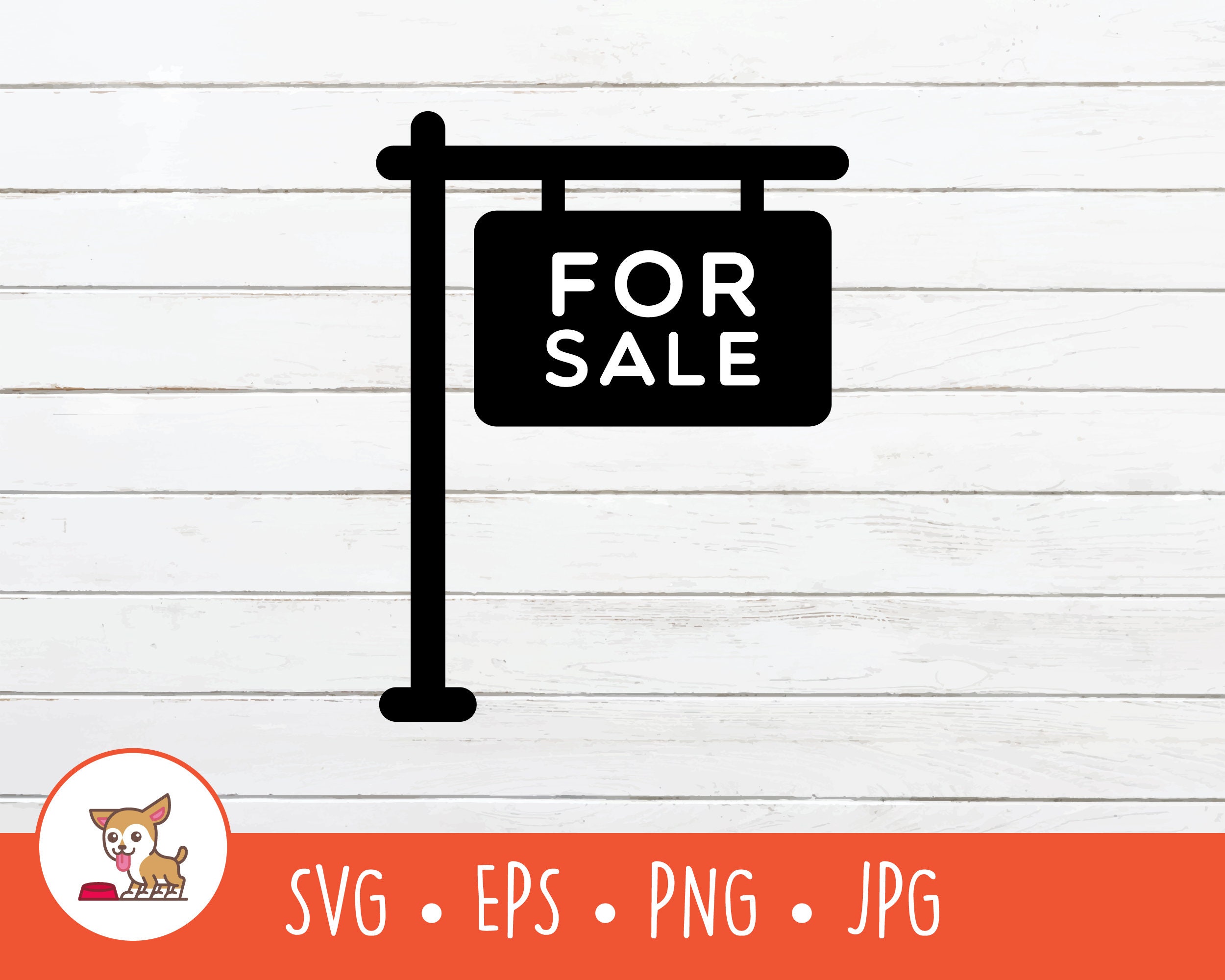 For Sale Sign SVG, for Sale Sign Clipart, Vector for Sale Sign Cut File ...