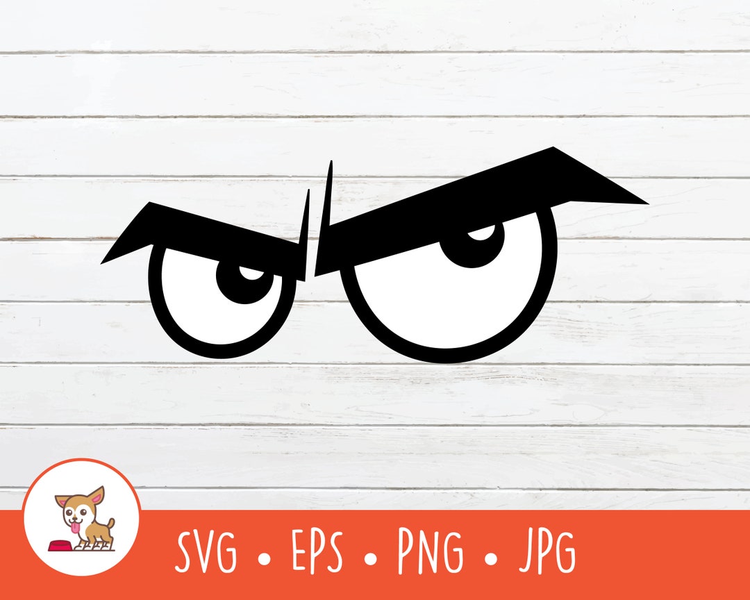 Angry Eyes Clipart, Angry Eyes SVG, Vector Angry Expression Cut File ...