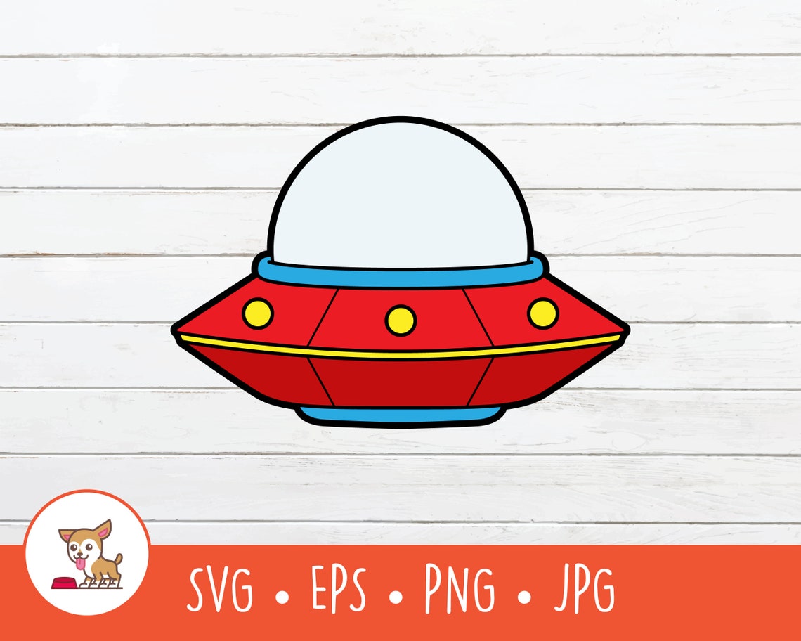 UFO Clipart, UFO SVG, Vector Spaceship Cut File for Cricut, Instant ...