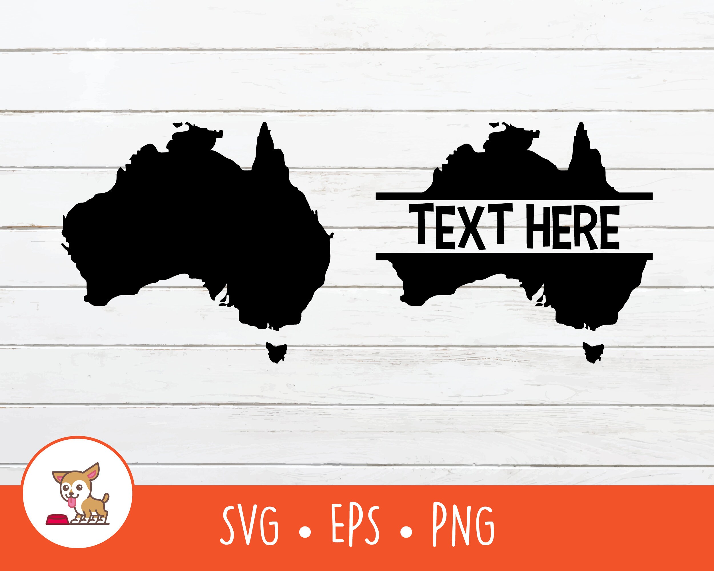 Australia Map SVG, Split Australia Name Frame, Australia Clipart ...