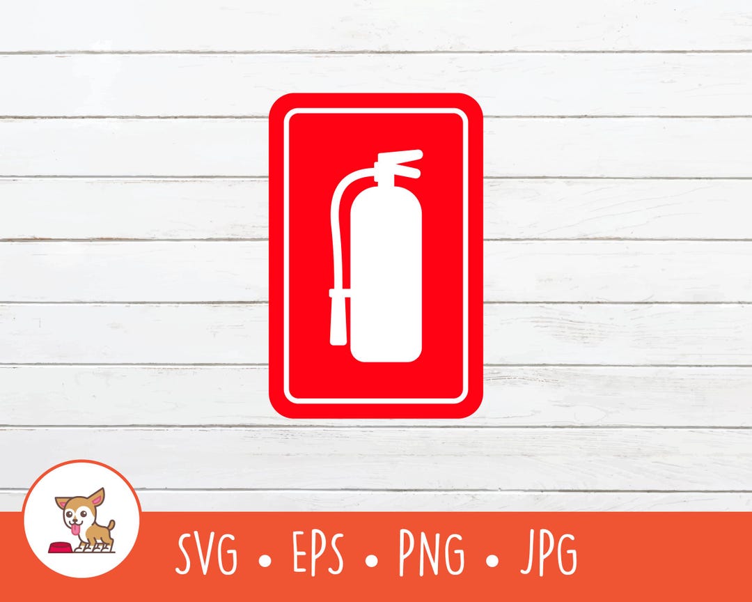Fire Extinguisher Sign SVG, Fire Extinguisher Clipart, Vector Fire ...