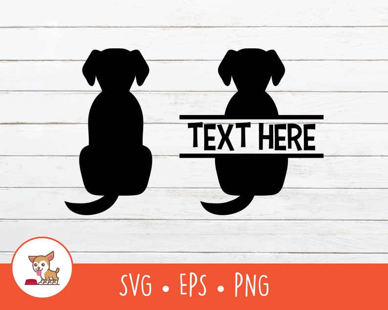 Dog SVG, Split Dog Name Frame, Vector Dog Clipart, Dog Cut File for ...