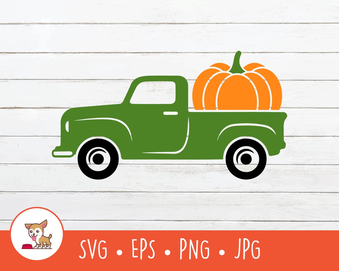 Fall Pumpkin Truck SVG, Fall Truck Clipart, Vector Pumpkin Truck Cut ...