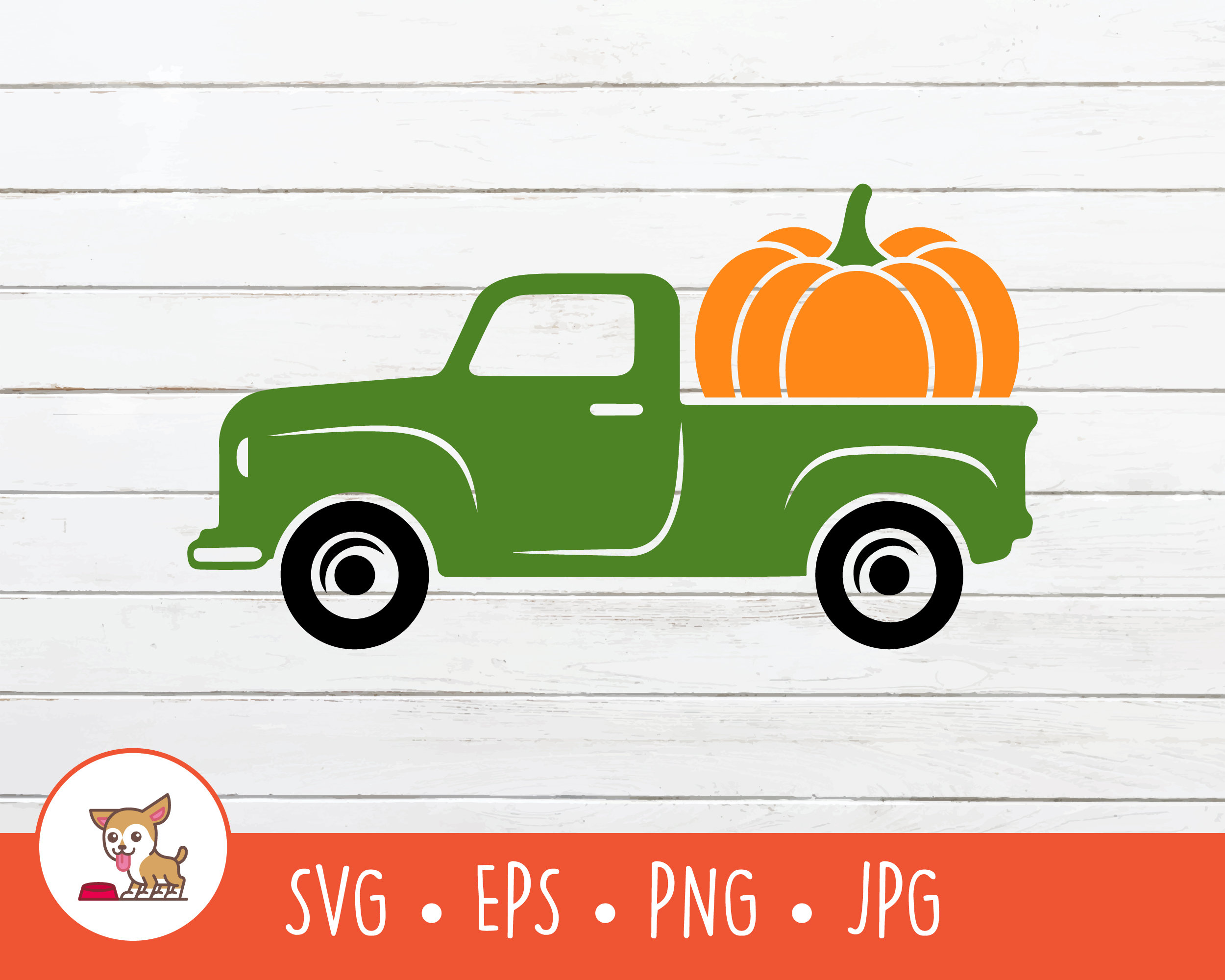 Fall Pumpkin Truck SVG, Fall Truck Clipart, Vector Pumpkin Truck Cut ...