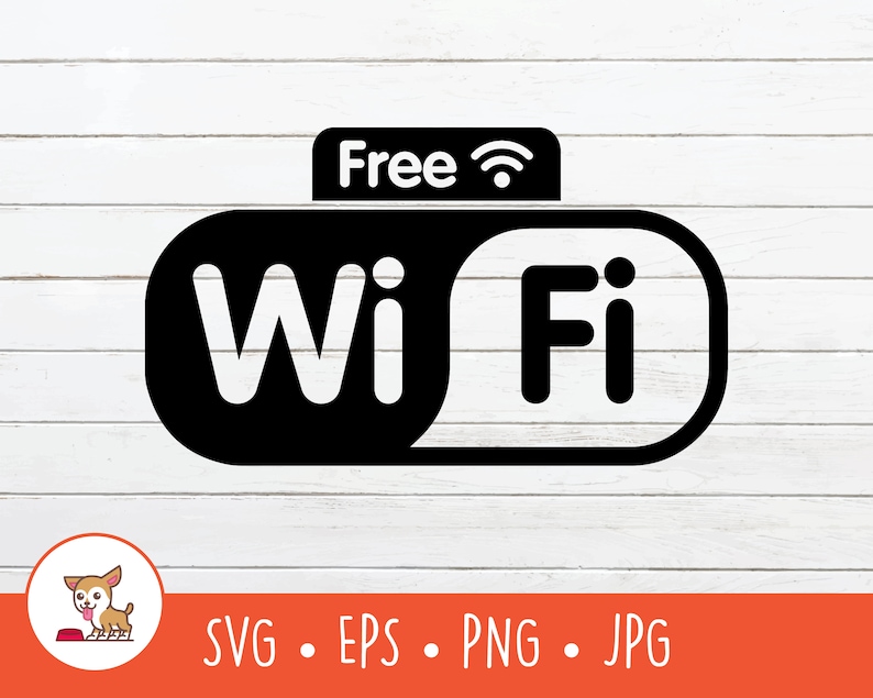 Free Wi-fi SVG, Vector Free Wifi Clipart, Free Wi-fi Zone Cut File for ...