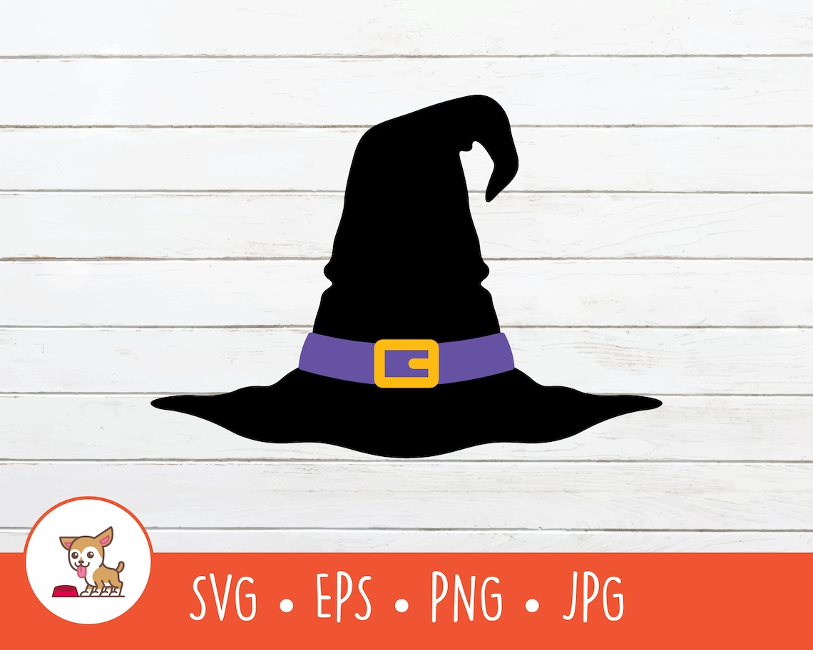 Witch Hat SVG Witch Hat Clipart Witch Cut File for Cricut - Etsy