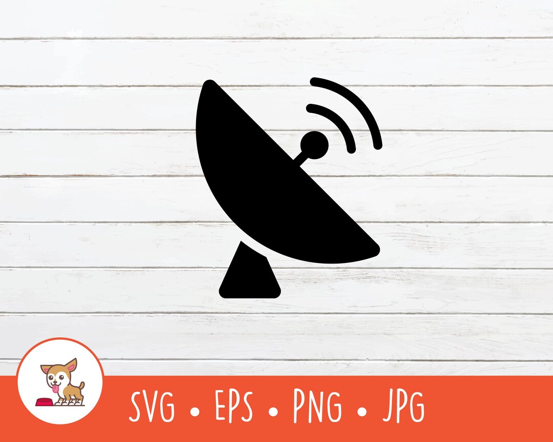Satellite Dish SVG, Satellite Dish Clipart, Vector Satellite Dish Cut ...