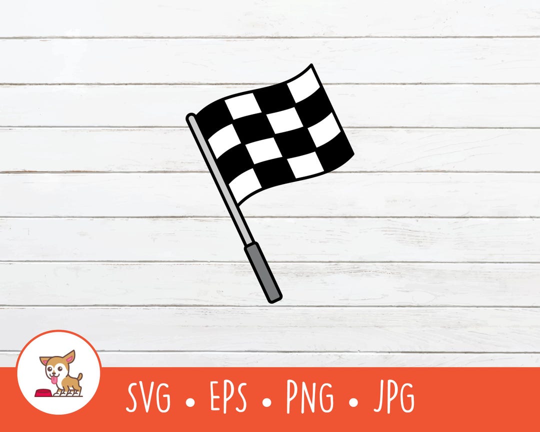 Cartoon Checkered Flag Clipart, Checkered Flag SVG, Vector Checkered ...