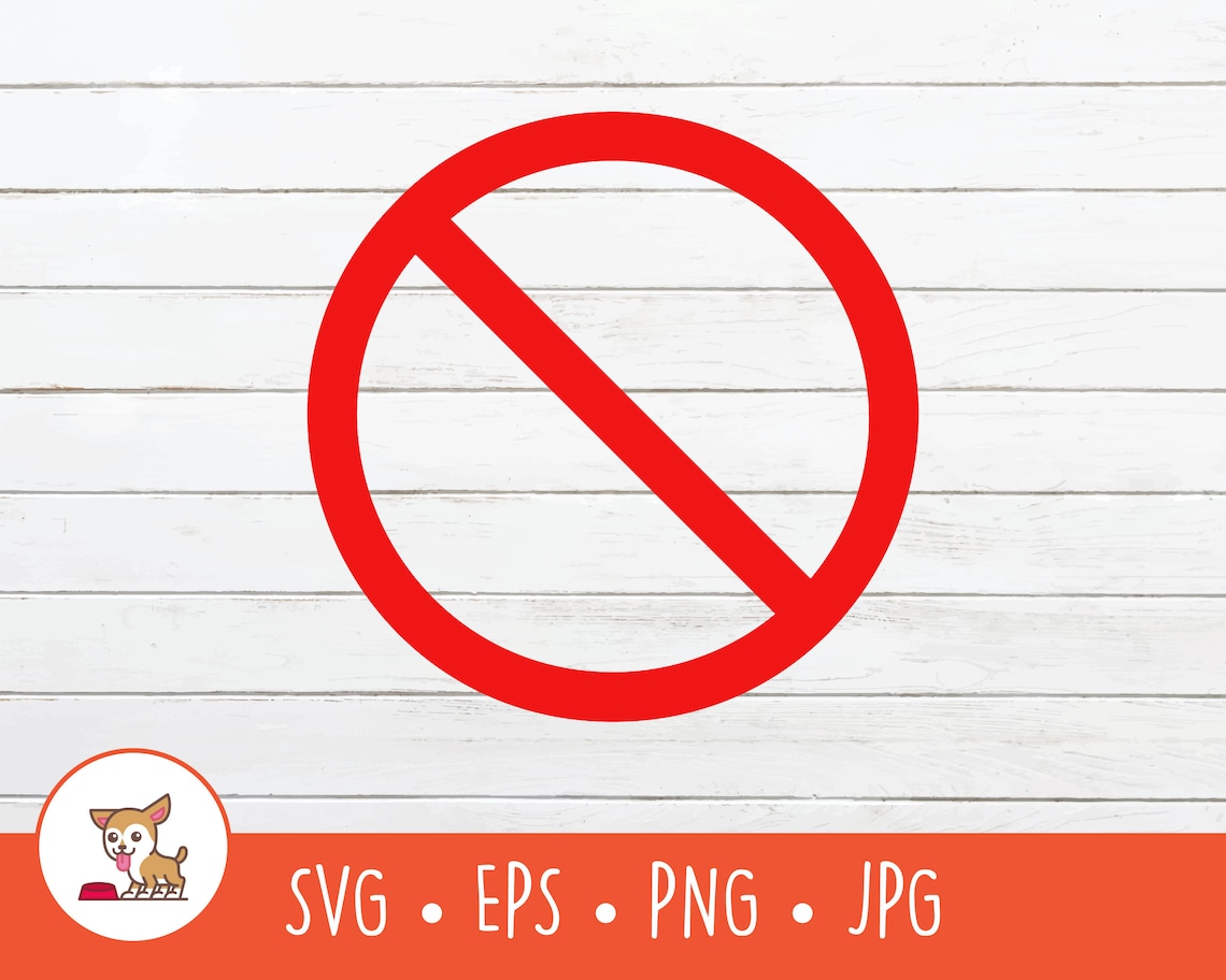 No Symbol SVG, Restricted Symbol Clipart, Vector Restiction Sign Cut ...