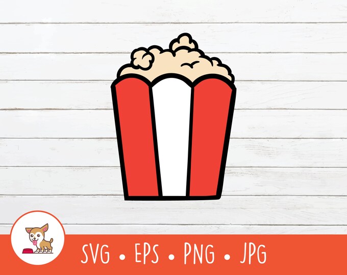 Popcorn Svg Popcorn Png Pop Corn Svg Popcorn Cut File Popcorn Clip Art ...