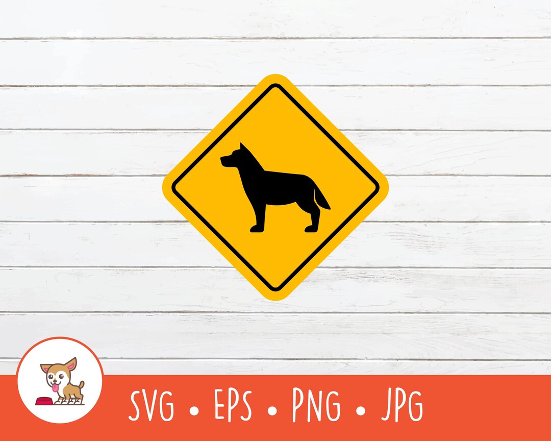 Dog Sign SVG, Dog Sign Clipart, Vector Dog Sign Cut File for Cricut ...