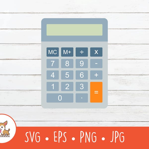 Calculator Svg - Etsy