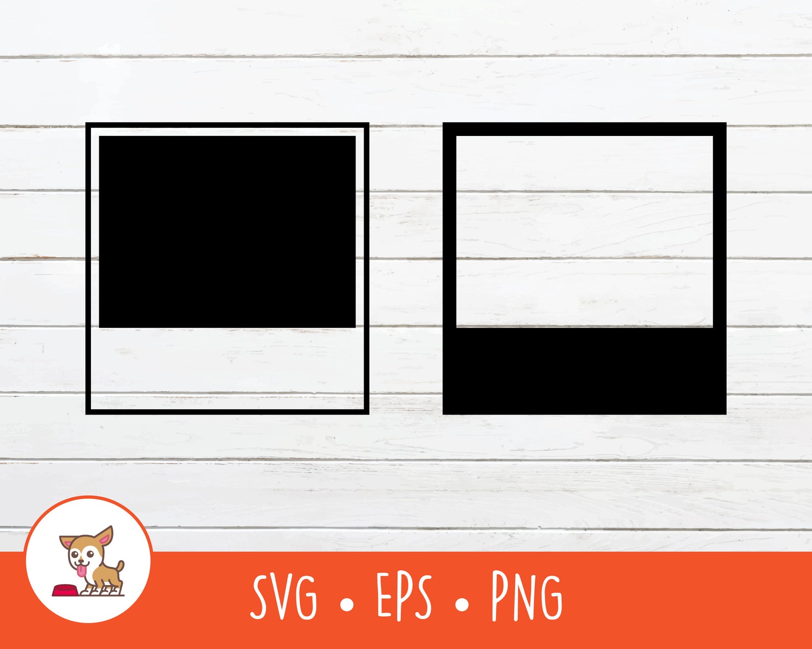 Retro Photo Frame SVG, Picture Frame Clipart, Vector Instant Photo ...