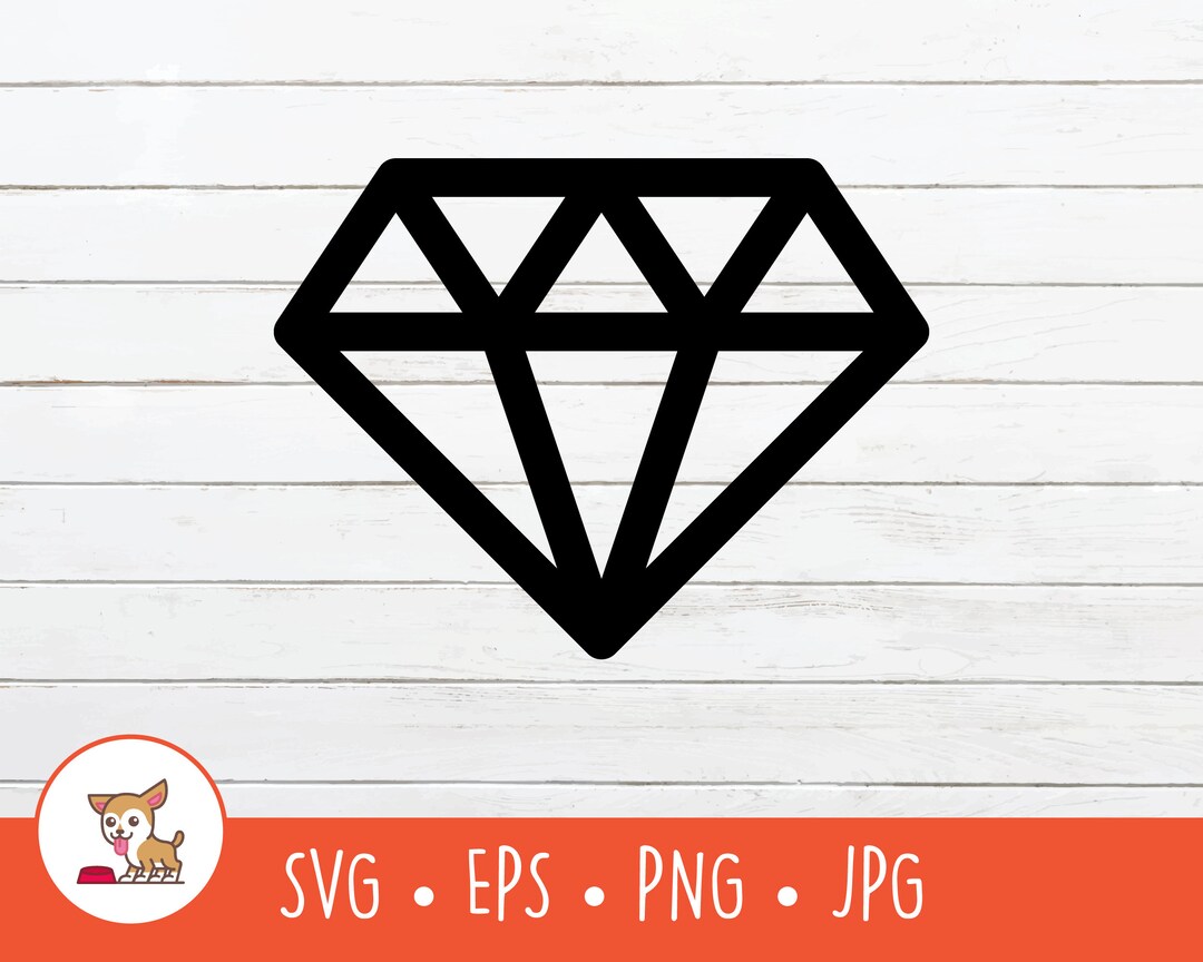 Diamond SVG, Diamond Clipart, Vector Diamond Cut File for Cricut, PNG ...