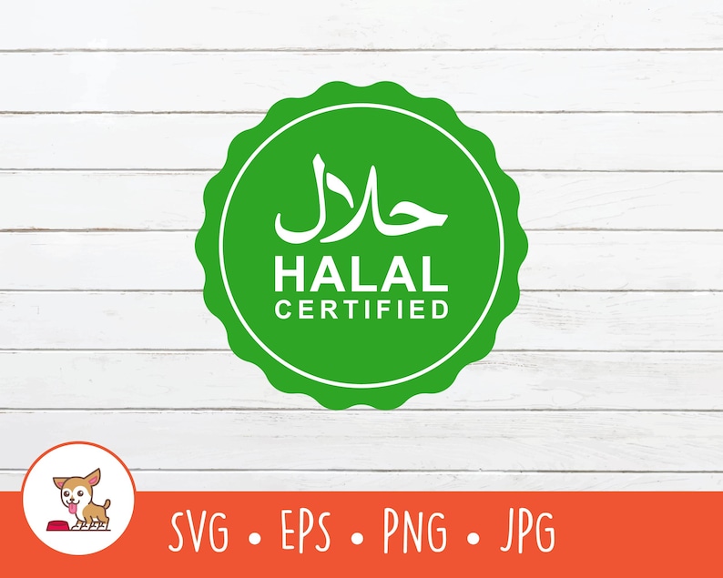 Halal Label SVG, Halal Certified Label Clipart, Vector Halal Sign Cut ...