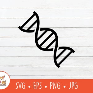 DNA SVG, DNA Strand Clipart, Vector Double Helix Cut File for Cricut ...
