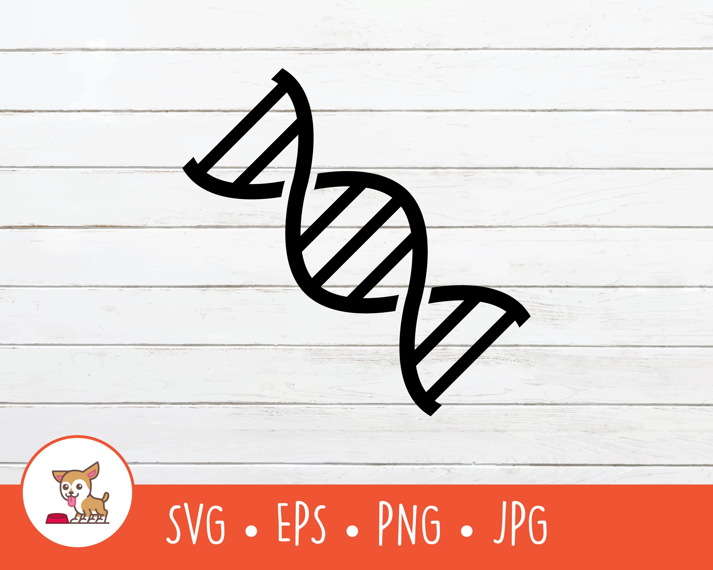 DNA SVG, DNA Strand Clipart, Vector Double Helix Cut File for Cricut ...