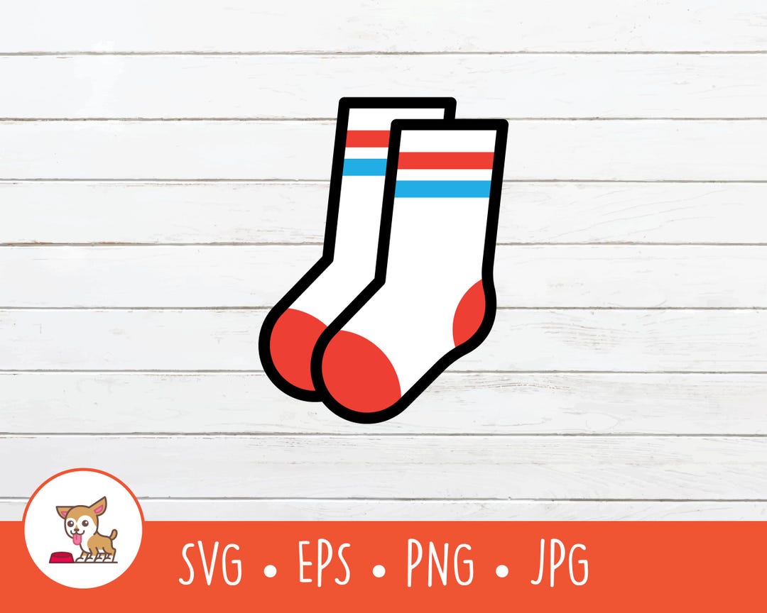 Cartoon Socks Clipart, Socks SVG, Vector Socks Cut File for Cricut, PNG ...