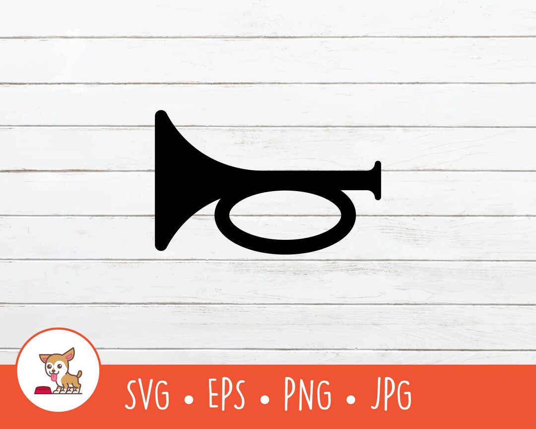 Trumpet SVG, Trumpet Clipart, Vector Trumpet Cut File for Cricut, PNG ...