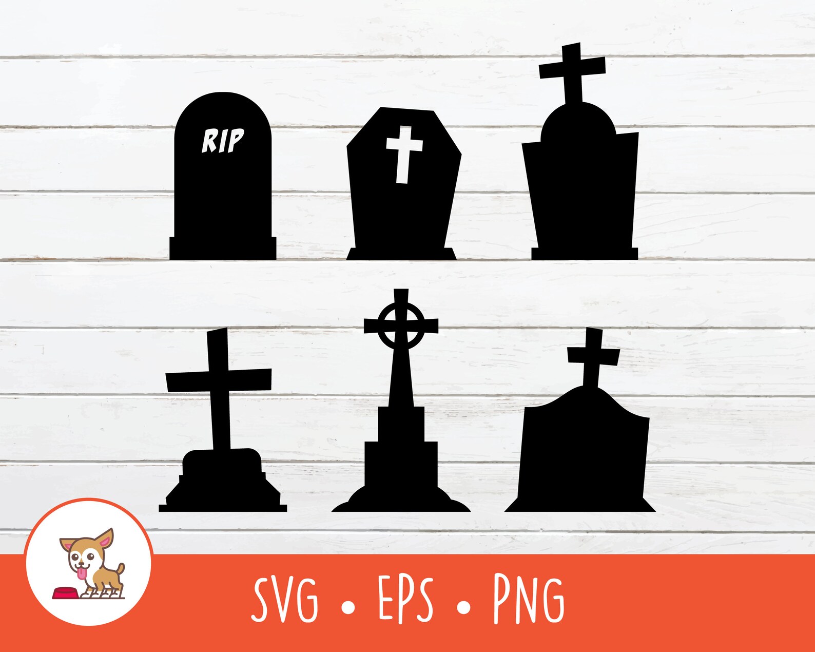 Gravestone SVG, Vector Tombstone Clipart, Headstone Cut File for Cricut ...