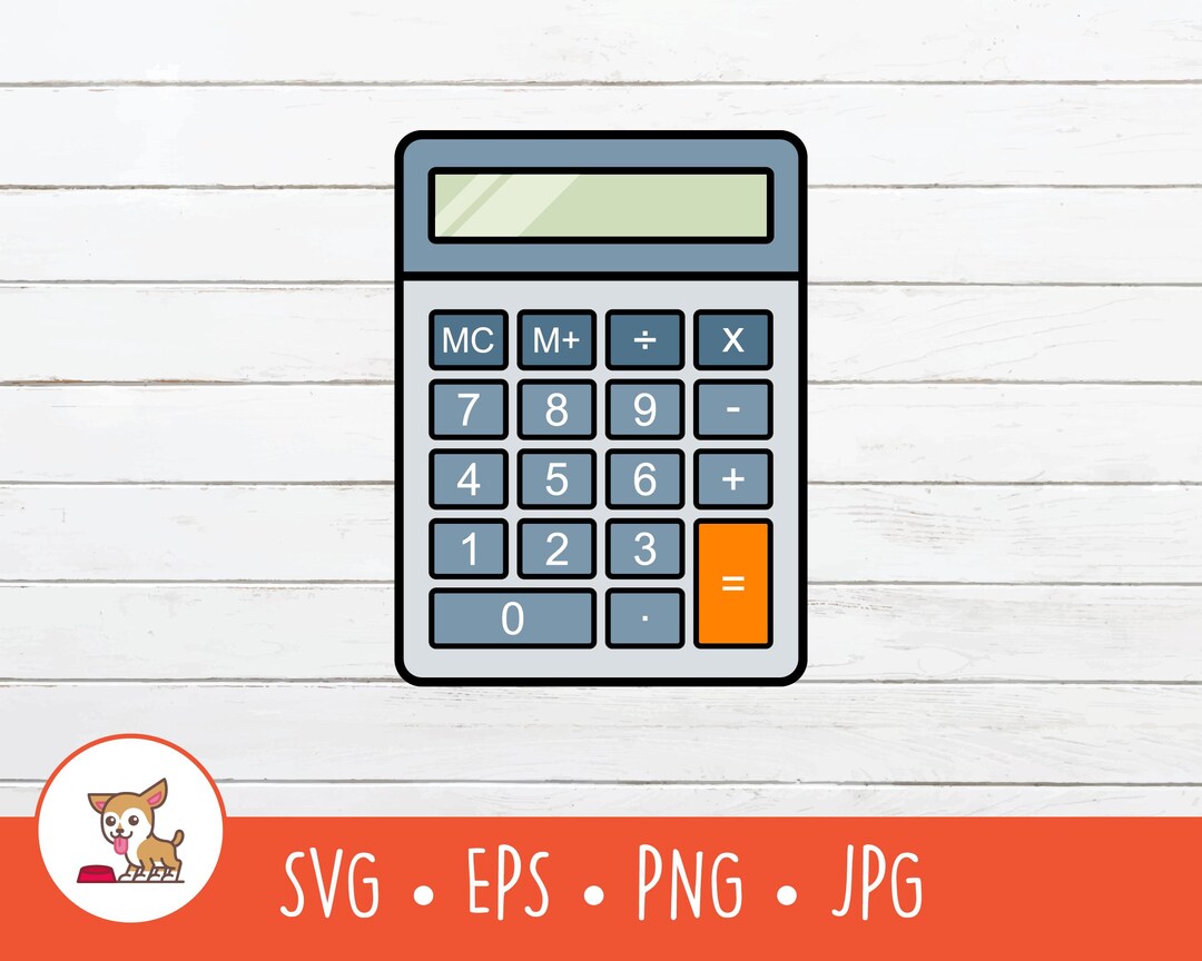 Cartoon Calculator Clipart, Calculator SVG, Vector Calculator Cut File ...