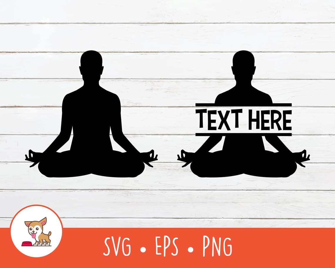 Lotus Pose SVG, Split Lotus Pose Name Frame, Lotus Pose Clipart, Yoga ...
