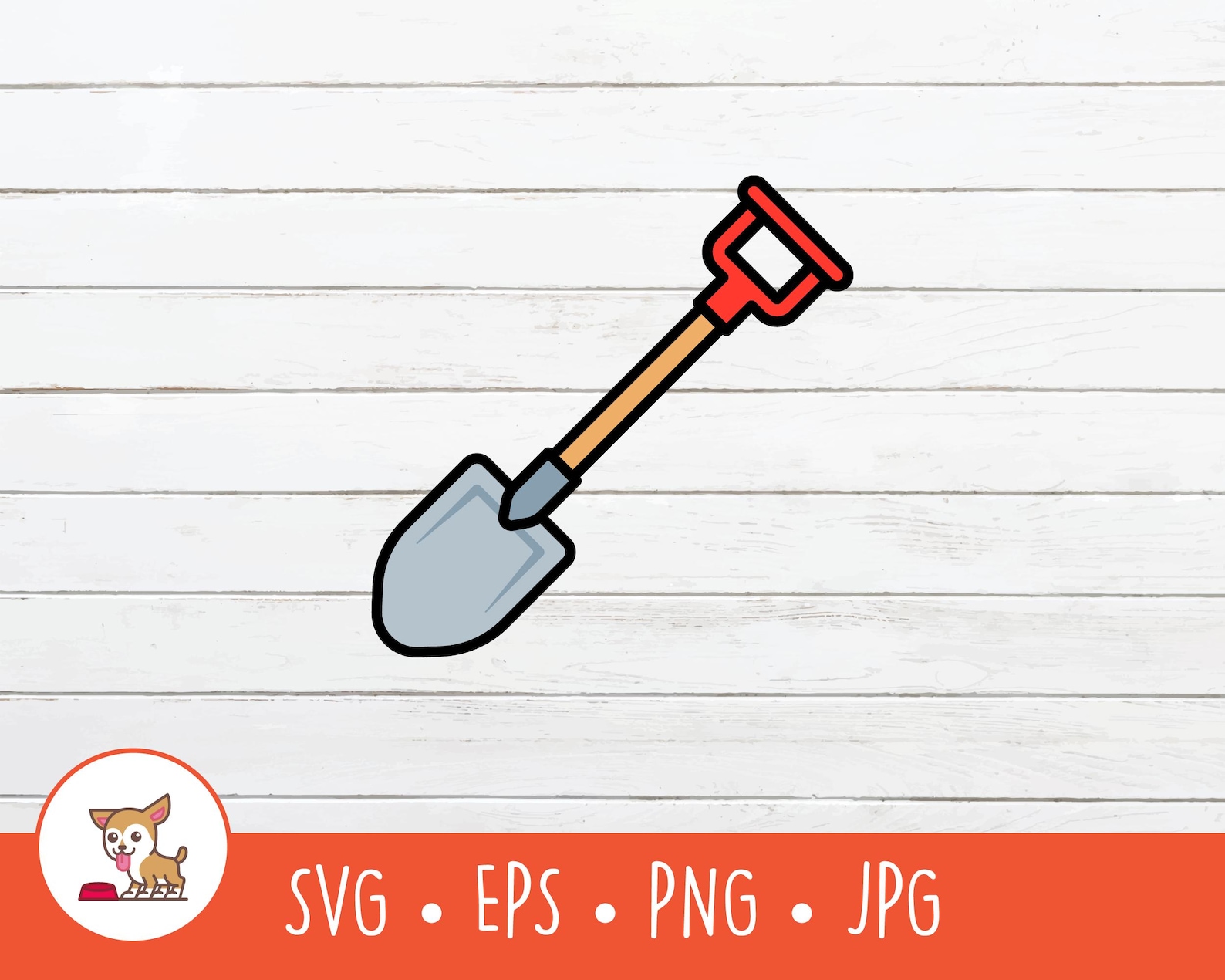 Cartoon Shovel Clipart, Vector Shovel SVG, Shovel Cut File for Cricut ...