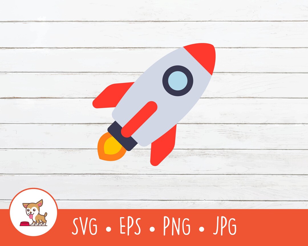 Rocket SVG, Rocketship Clipart, Vector Rocket Cut File for Cricut, PNG ...