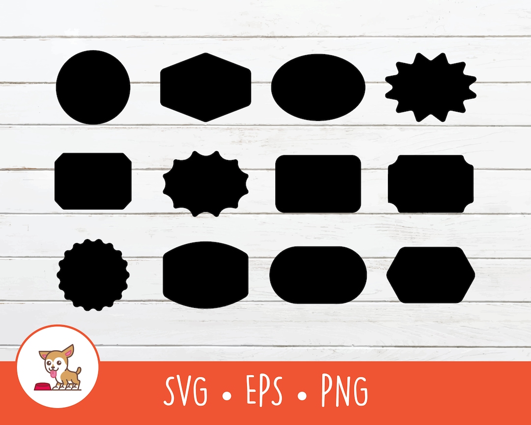 Labels SVG, Geometric Shapes Clipart Bundle, Vector Basic Shapes Cut ...