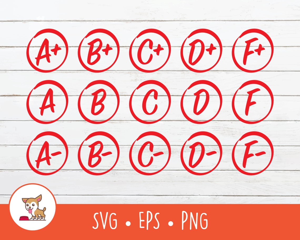 Grade Marks SVG Vector Grade Score Clipart Test Scores Cut - Etsy